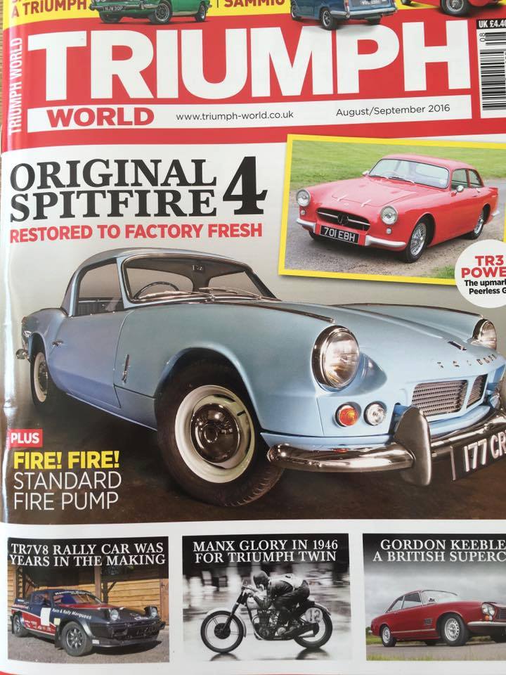 Triumph World Magazine features Hamilton Classic & Motorsport TR7V8 ra